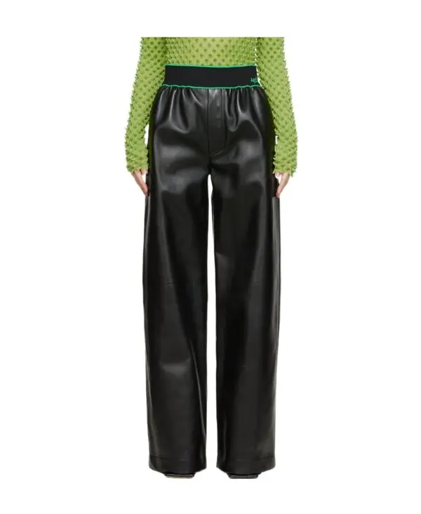 Bottega Veneta Logo Wide-leg Trousers - Black