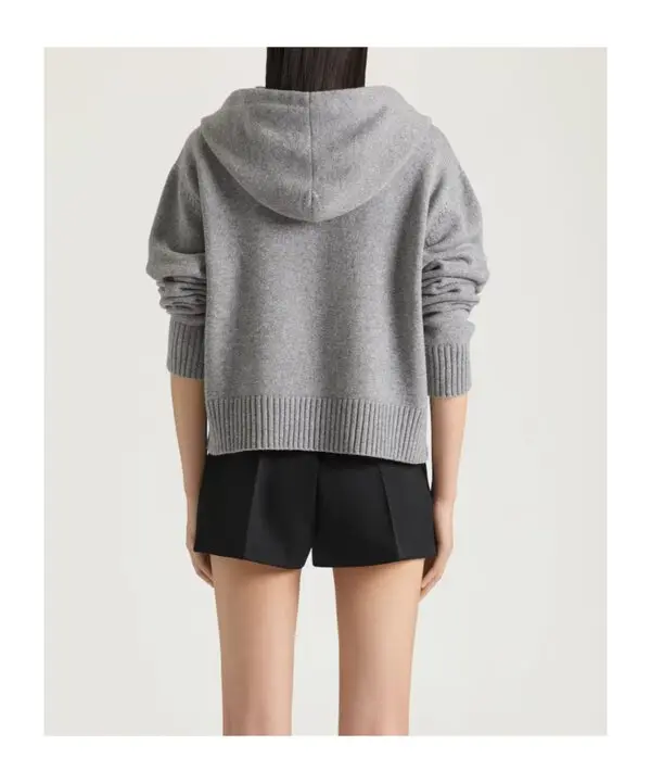 Givenchy Zipped Wool And Cashmere Hoodie - Light Grey