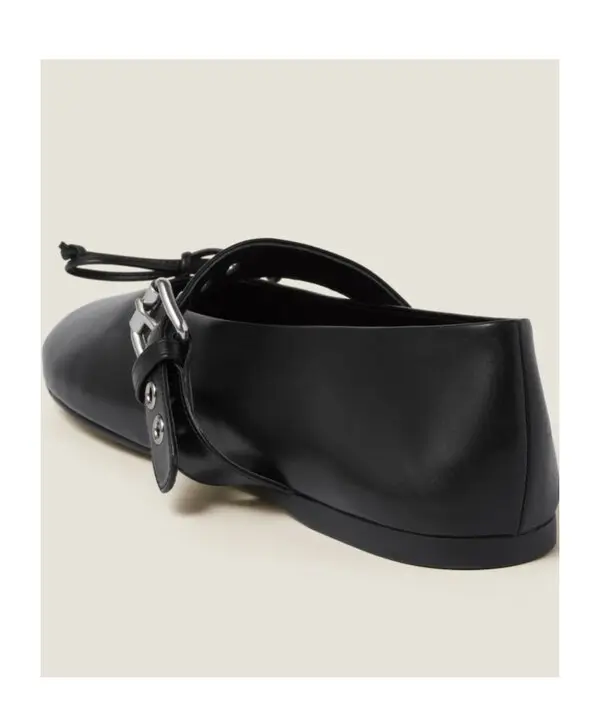 Miu Miu Buckled Ballerina Flats - Black