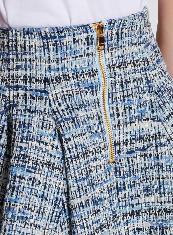 Balmain Button Detailed Tweed Skirt