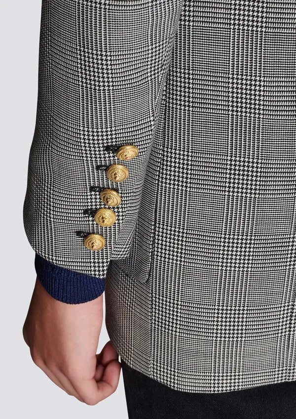 Balmain Plaid Single-breasted Blazer