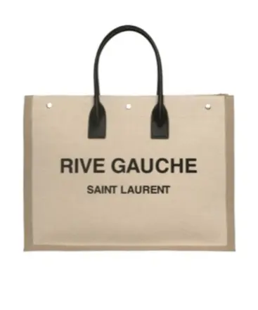 Saint Laurent Rive Gauche Large Tote Bag - Nude