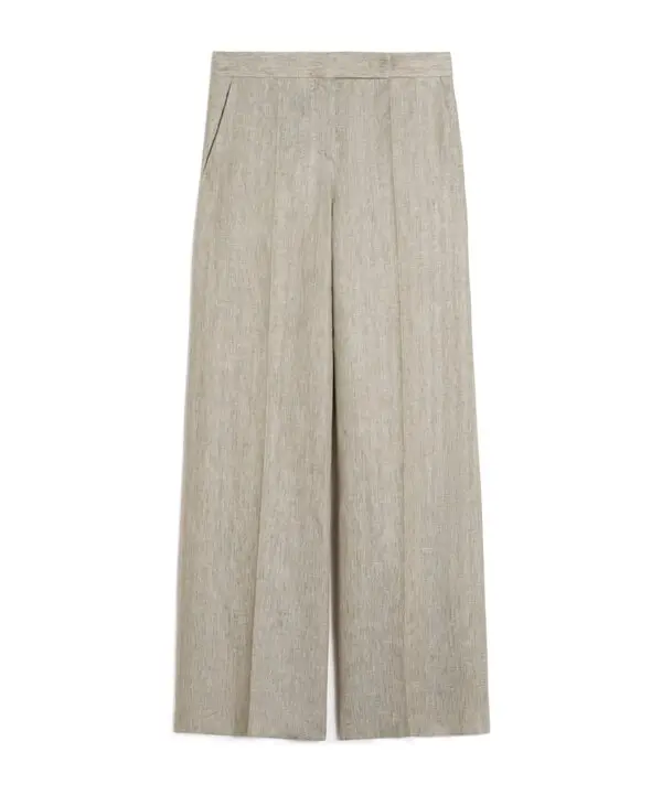 Max Mara Chevron Wide Leg Trousers