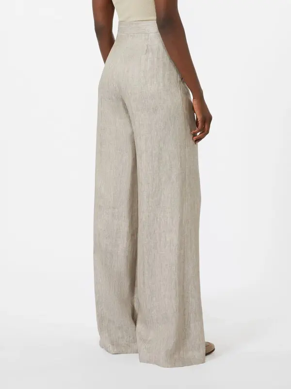 Max Mara Chevron Wide Leg Trousers