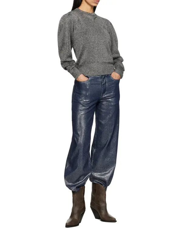 Isabel Marant Étoile Metallic Wide-leg Trousers