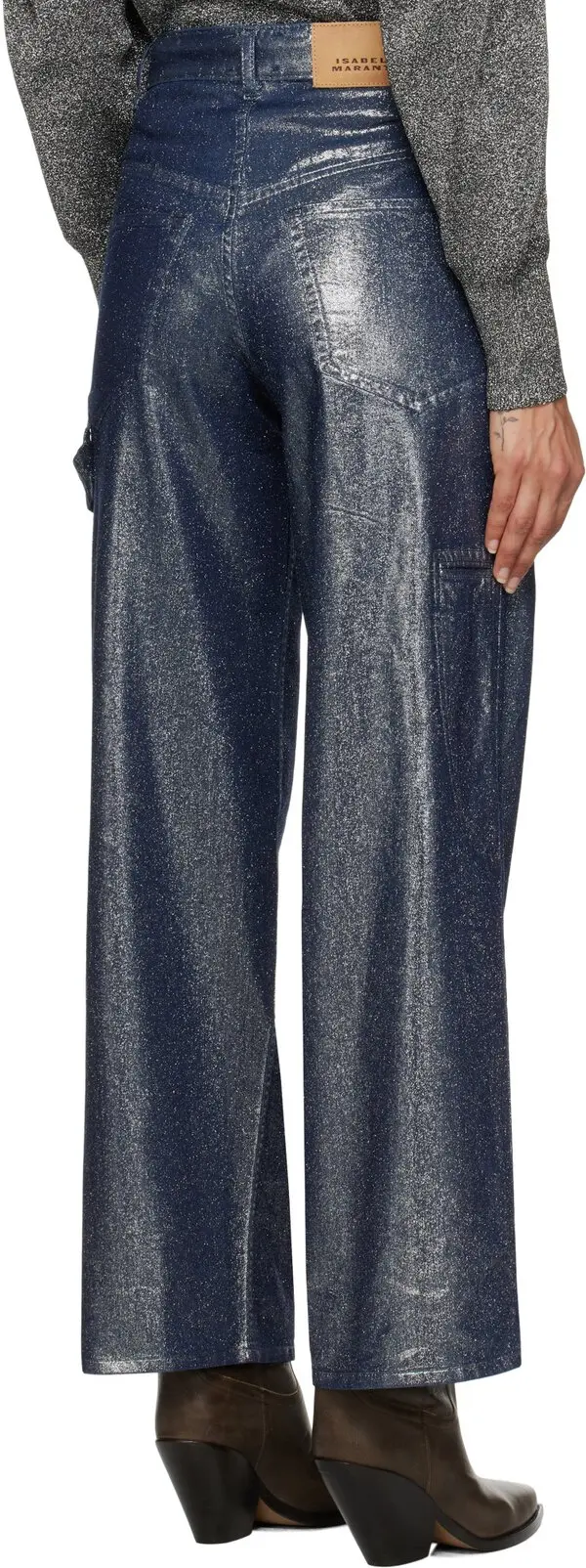 Isabel Marant Étoile Metallic Wide-leg Trousers