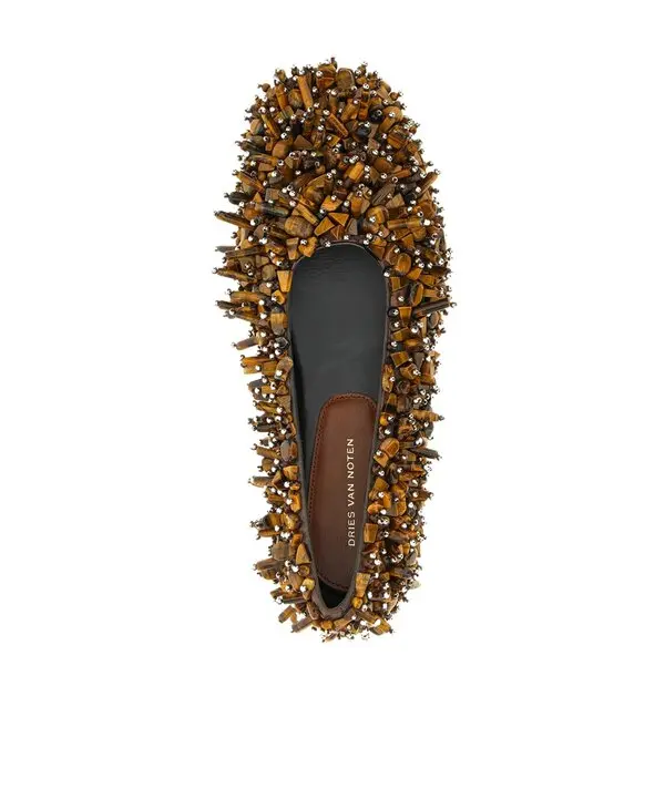 Dries Van Noten Embellished Beaded Ballet Flats
