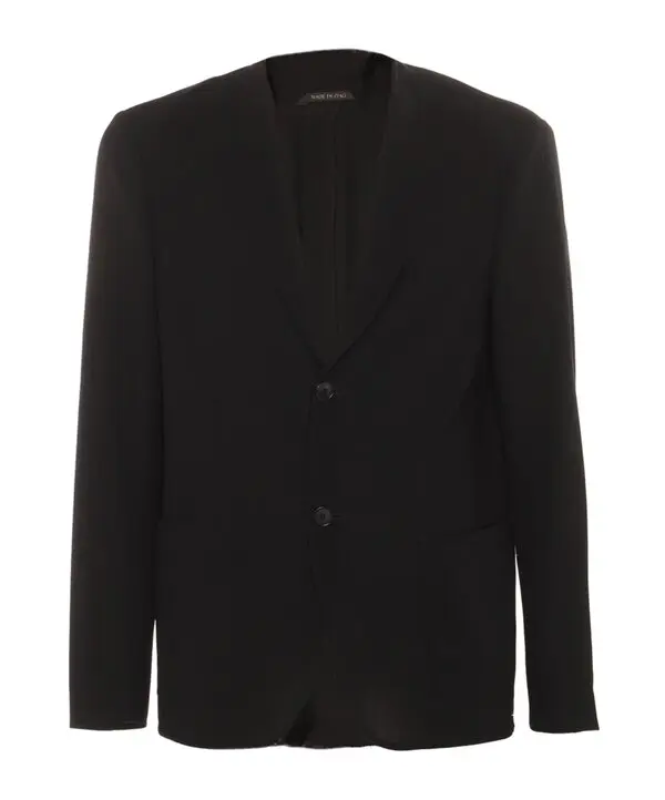 Giorgio Armani Single-breasted Tailored Blazer - Black