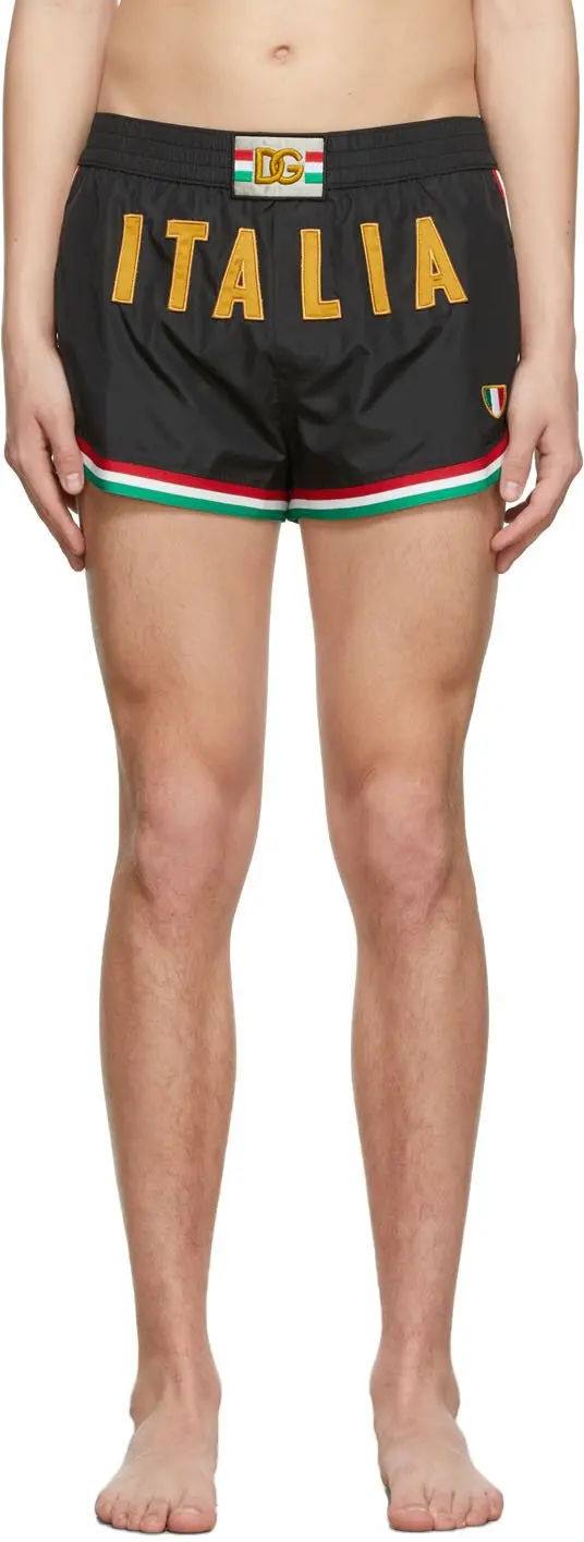 Dolce & Gabbana Italia Logo Swim Shorts