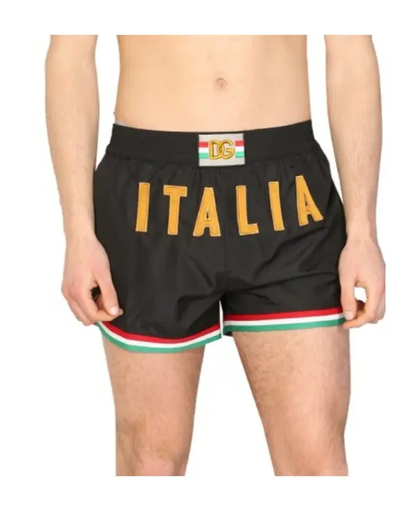 Dolce & Gabbana Italia Logo Swim Shorts