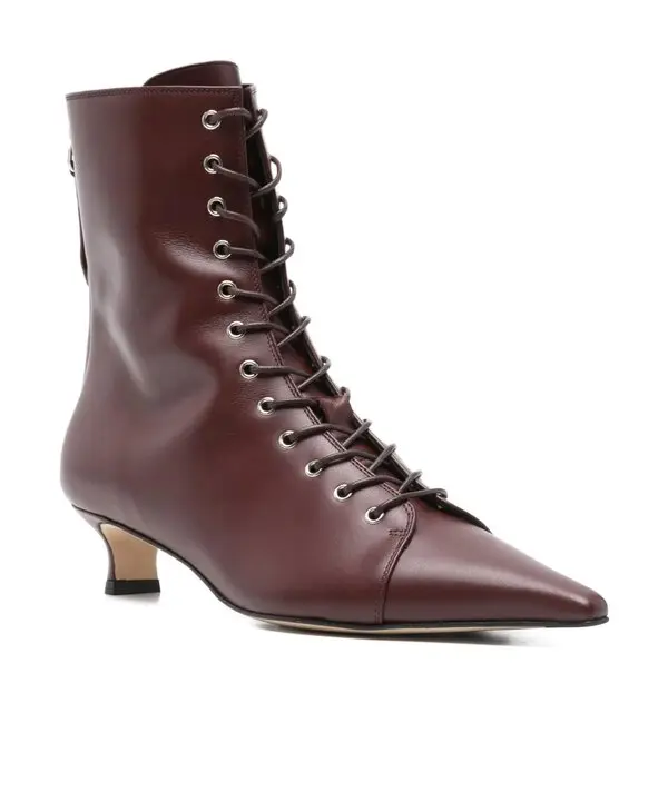 AeydĒ Trixi Calf Leather Port Ankle Boots - Brown