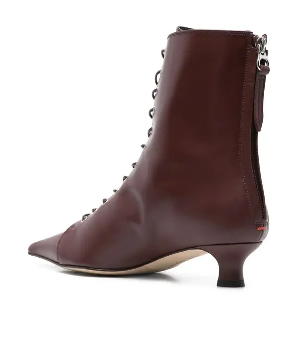 AeydĒ Trixi Calf Leather Port Ankle Boots - Brown