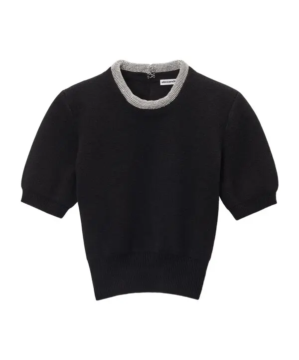Alexander Wang Embellished Round Neck T-shirt - Black
