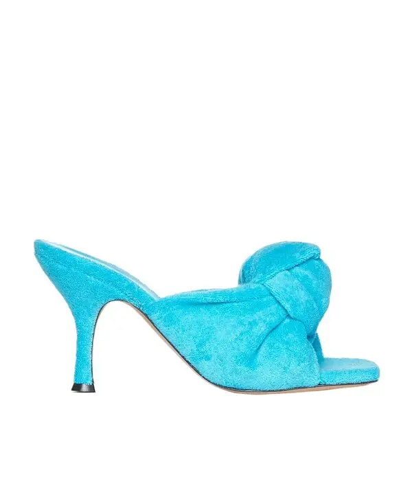 J.W.ANDERSON High-heeled Open-toe Sandals With Knot Detailing - Blue