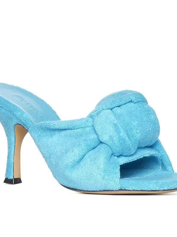 J.W.ANDERSON High-heeled Open-toe Sandals With Knot Detailing - Blue