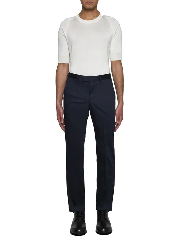 PT TORINO Turn-up Hem Tapered Leg Trousers