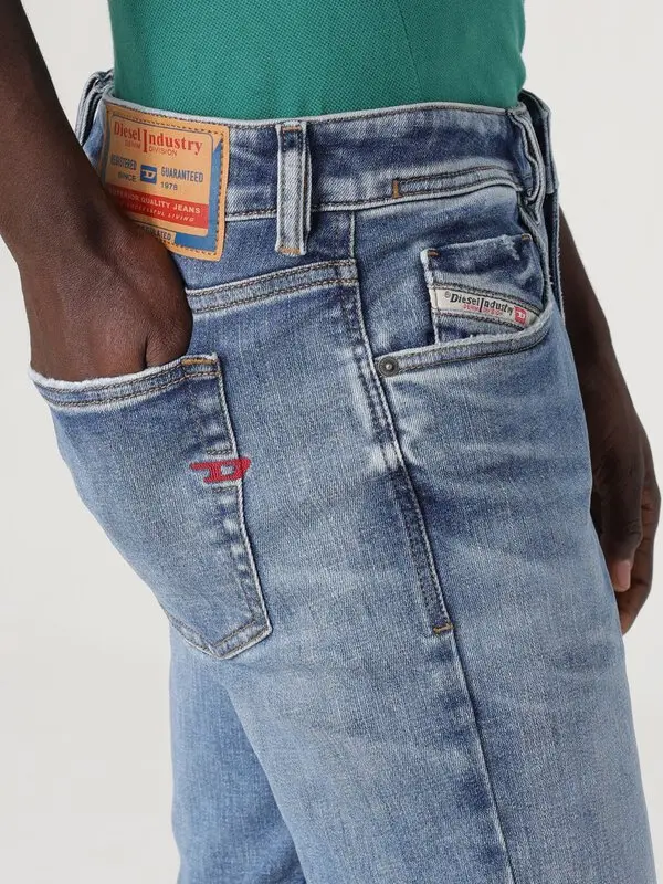 DIESEL® 1979 Sleenker Skinny Jeans With Logo Patch - Blue