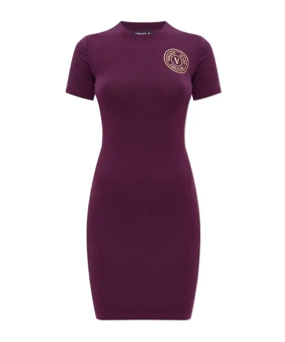 Versace Logo Printed Mini Dress