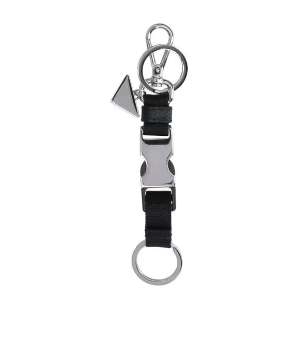 Prada Triangle Logo Keychain