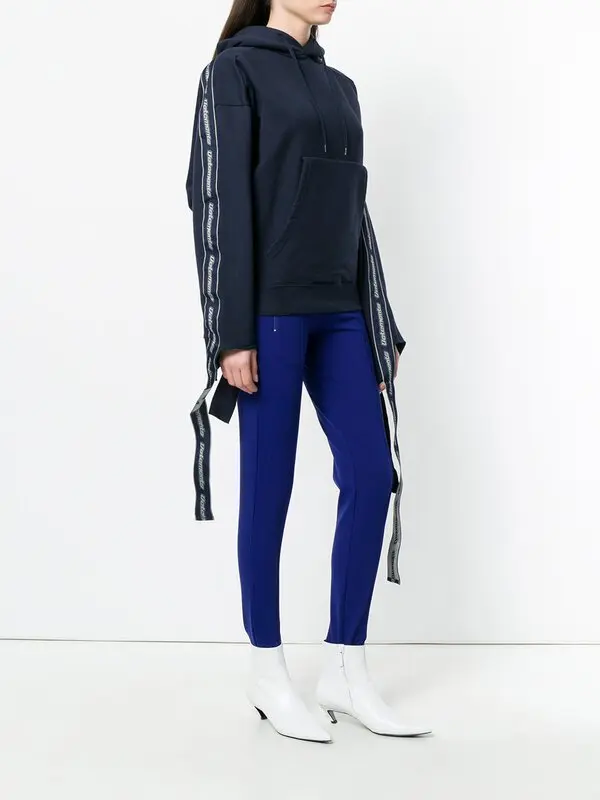 Vetements Navy Blue Logo Hoodie
