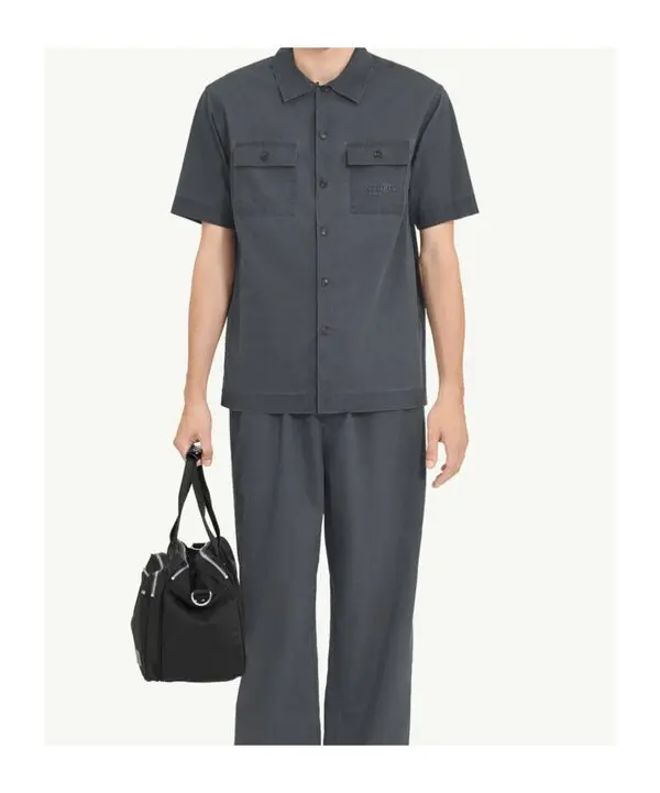 MAISON MARGIELA Logo Embroidered Short Sleeved Shirt