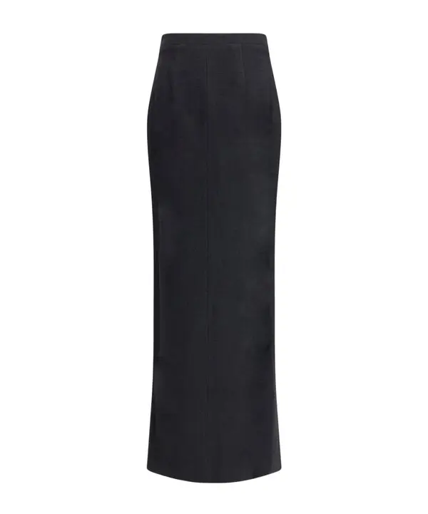Alessandra Rich Elasticated Waist Skirt With Slits - Black