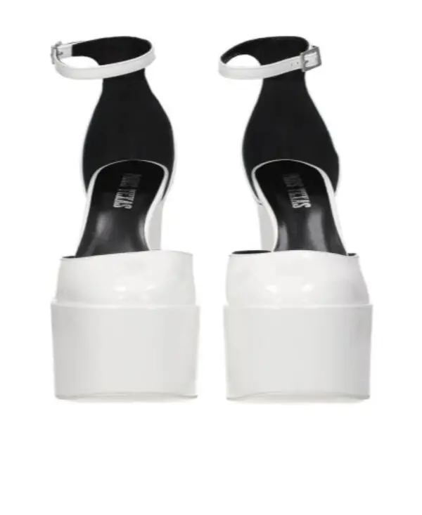 Paris Texas Round Toe Platform Pumps - White