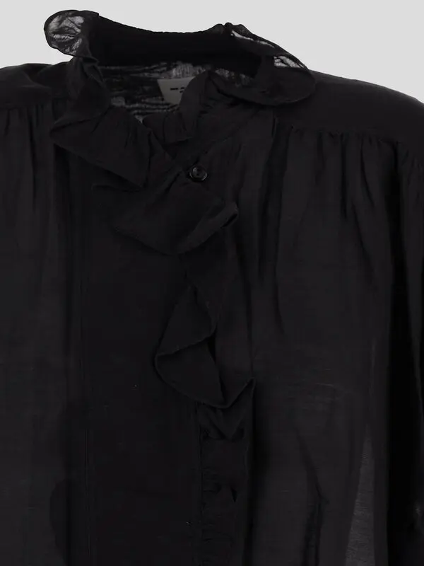Isabel Marant Étoile Ruffle Detail Long Sleeve Top