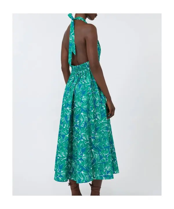 Max Mara Halterneck Printed Maxi Dress