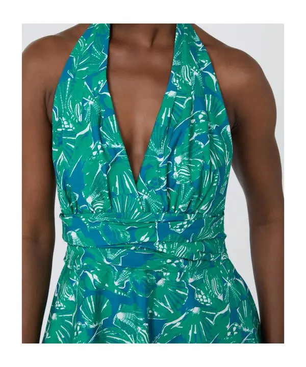 Max Mara Halterneck Printed Maxi Dress