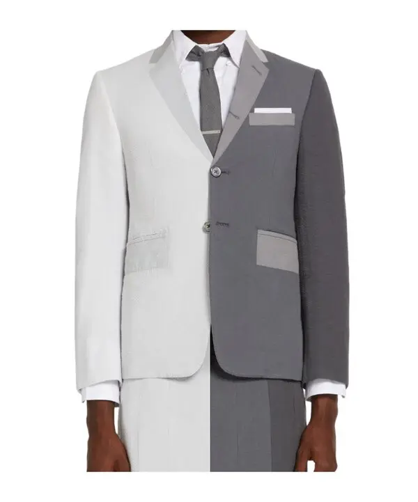 Thom Browne Color-block Sport Coat - Grey
