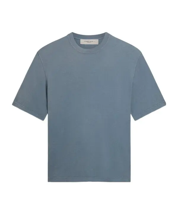 GOLDEN GOOSE Vintage Effect T-shirt - Light Blue