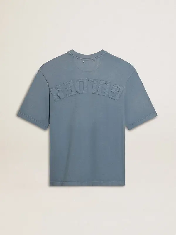 GOLDEN GOOSE Vintage Effect T-shirt - Light Blue
