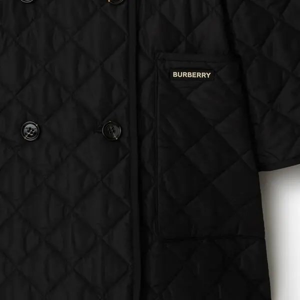 Burberry Quilted Double-breasted Coat - Black
