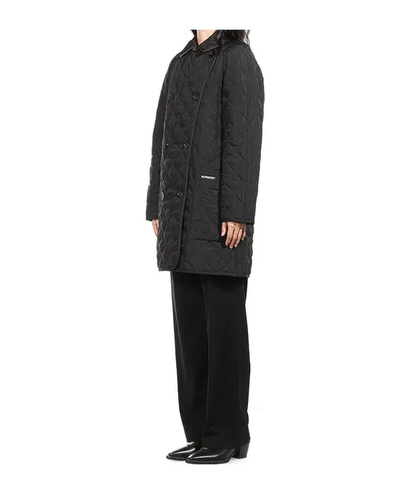Burberry Quilted Double-breasted Coat - Black