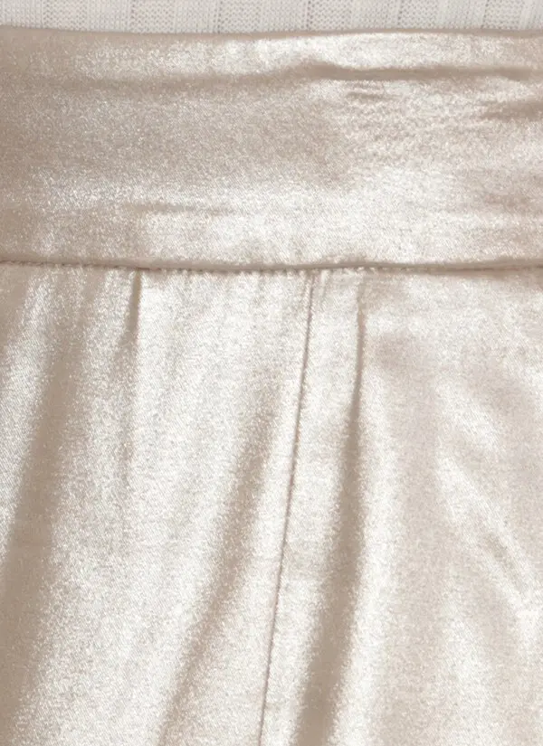 Peserico Laminated Twill Midi Skirt - Gray