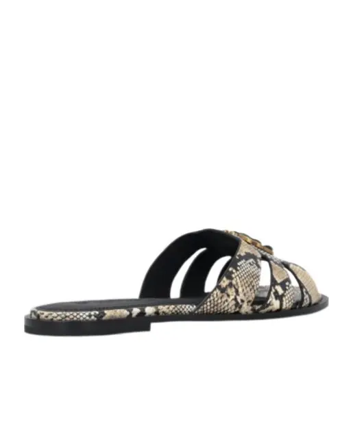 Pinko Love Birds Embossed Open Toe Sandals
