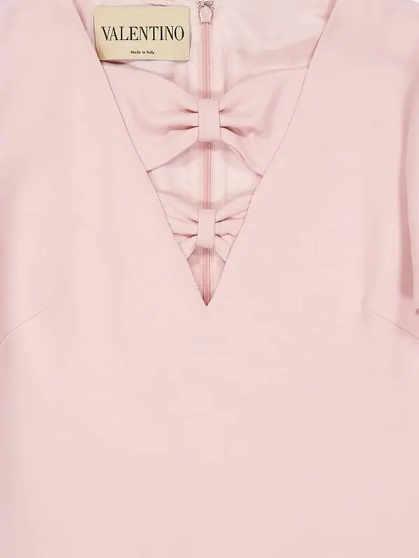 Valentino Garavani Short-sleeved Dress With Bow Detail - Pink