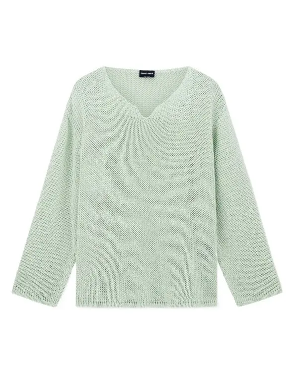 Giorgio Armani Oversized Knit Sweater - White