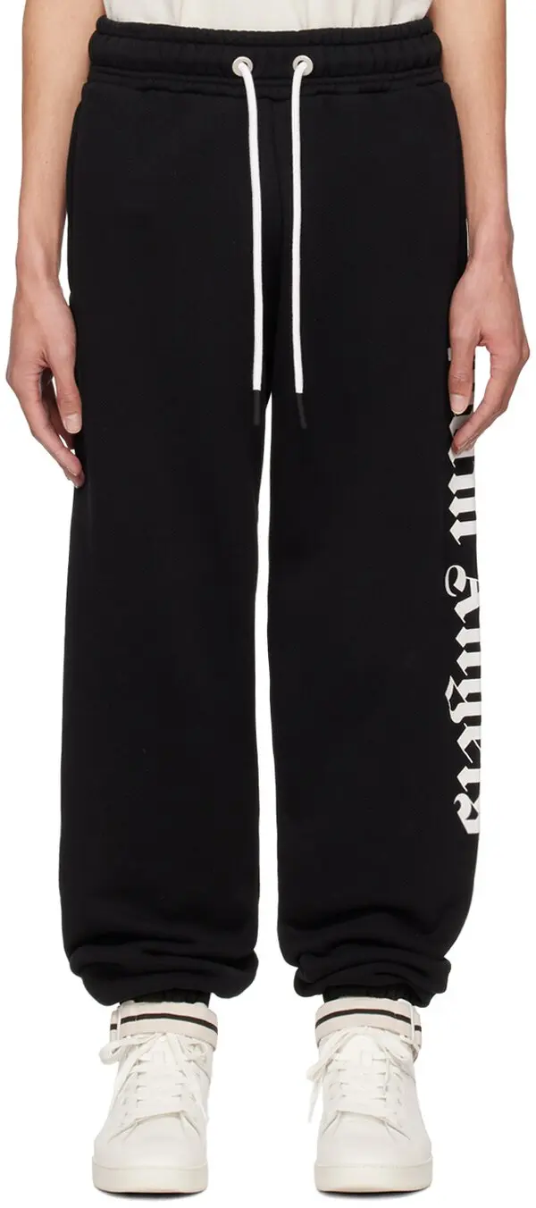 Palm Angels Drawstring Straight Leg Sweatpants