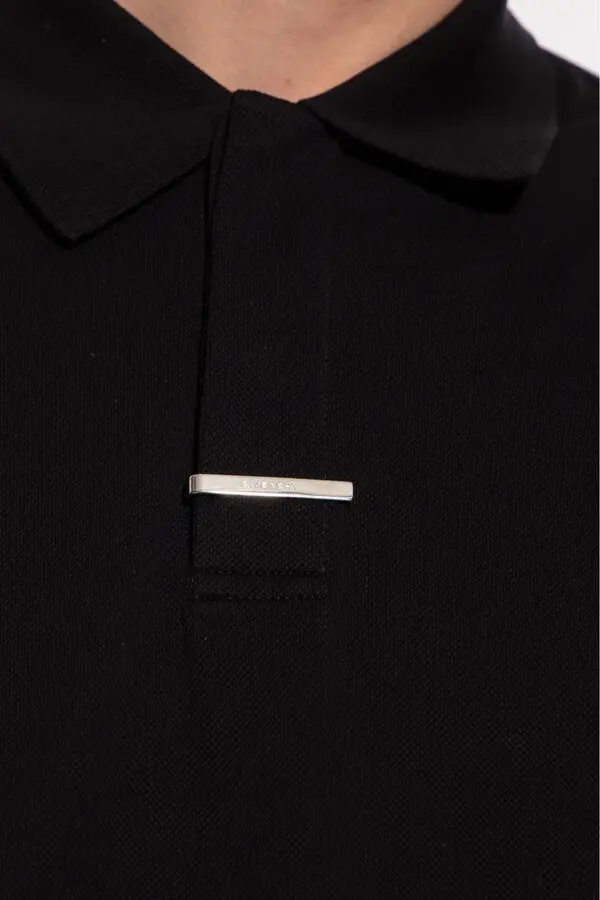 Givenchy Pin Logo Embossed Polo Shirt