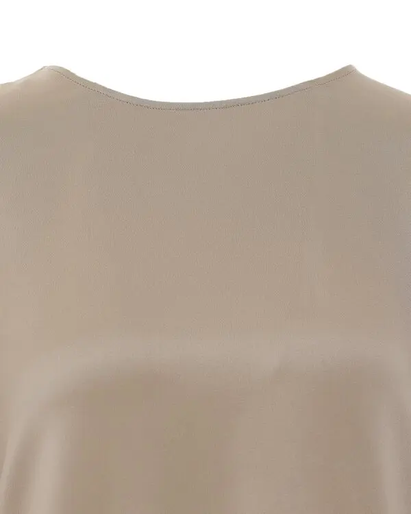 Max Mara Satin Top With Knot Detail - Nude