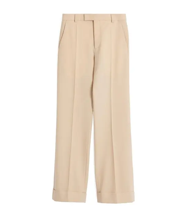 Valentino Garavani Turn-up Hem Tailored Trousers - Butter