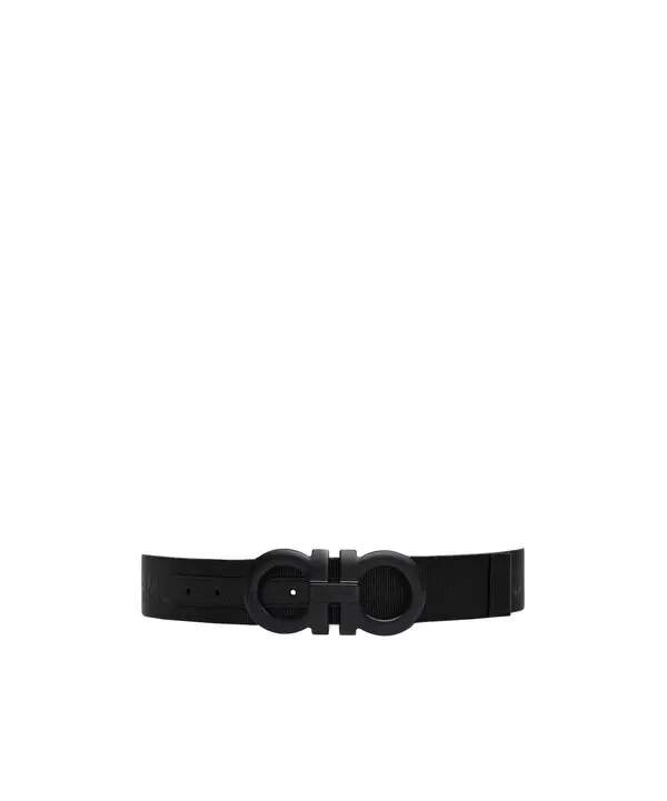 FERRAGAMO Jacquard Belt - Black