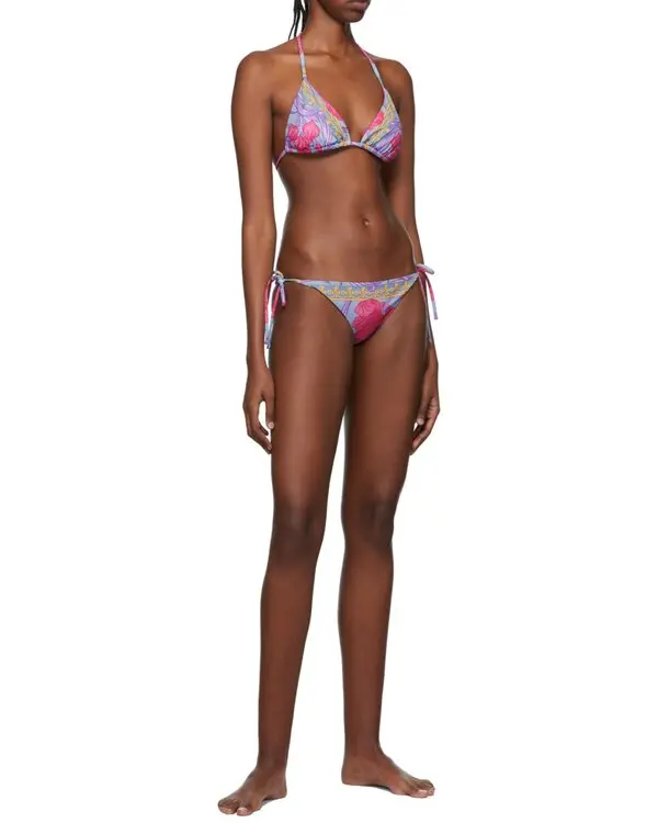 Versace Floral-print Tie-fastening Swim Briefs - Multicolor
