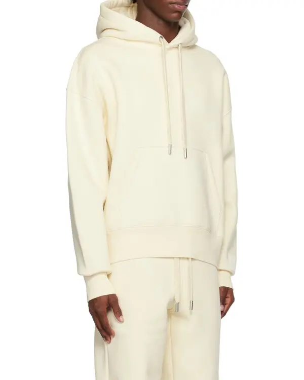 Ami Long-sleeved Drawstring Hoodie With Embroidered Logo