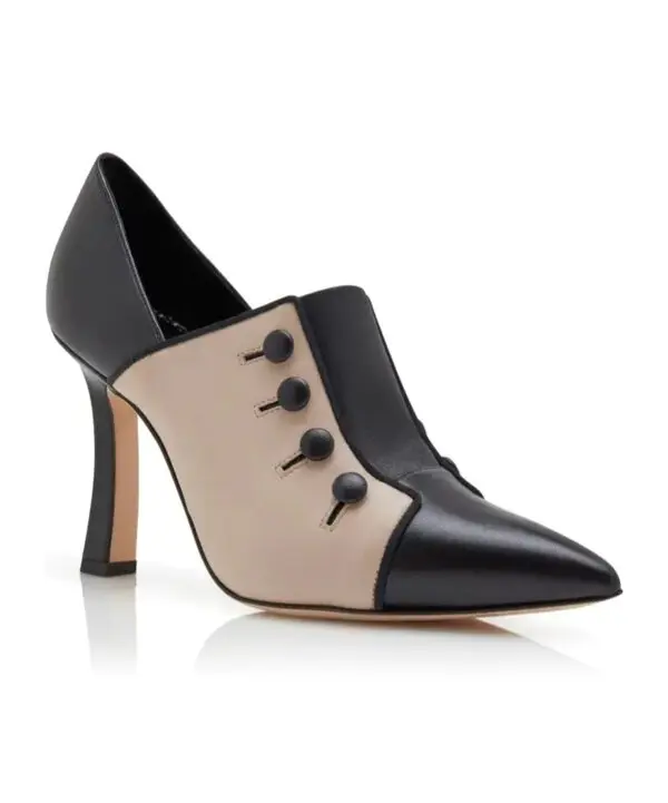Manolo Blahnik Button Detail Pointed High Heeled Pumps