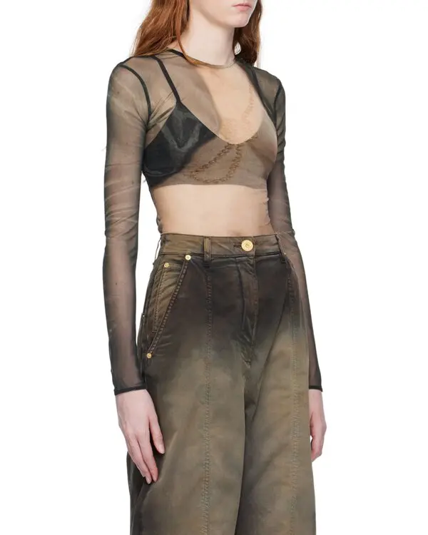 Balmain Long Sleeve Printed T-shirt