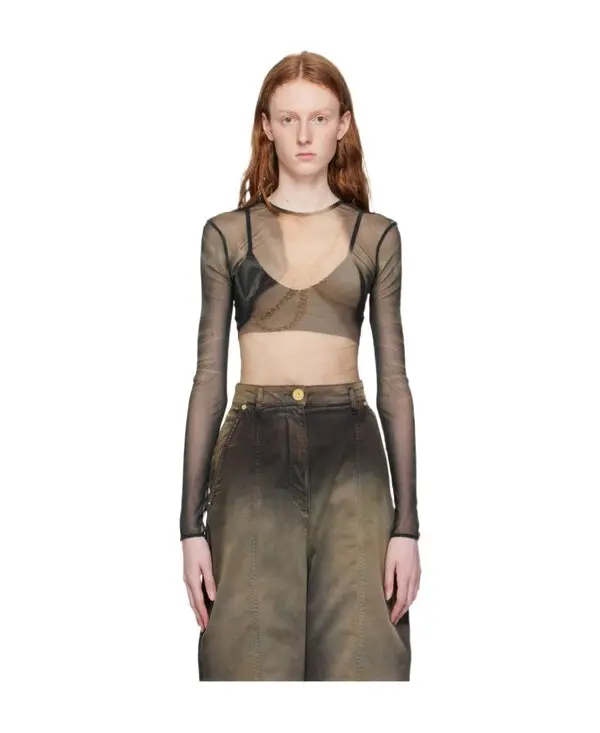 Balmain Long Sleeve Printed T-shirt