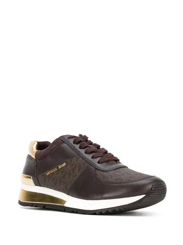 Michael Kors Allie Logo Embossed Lace-up Sneakers
